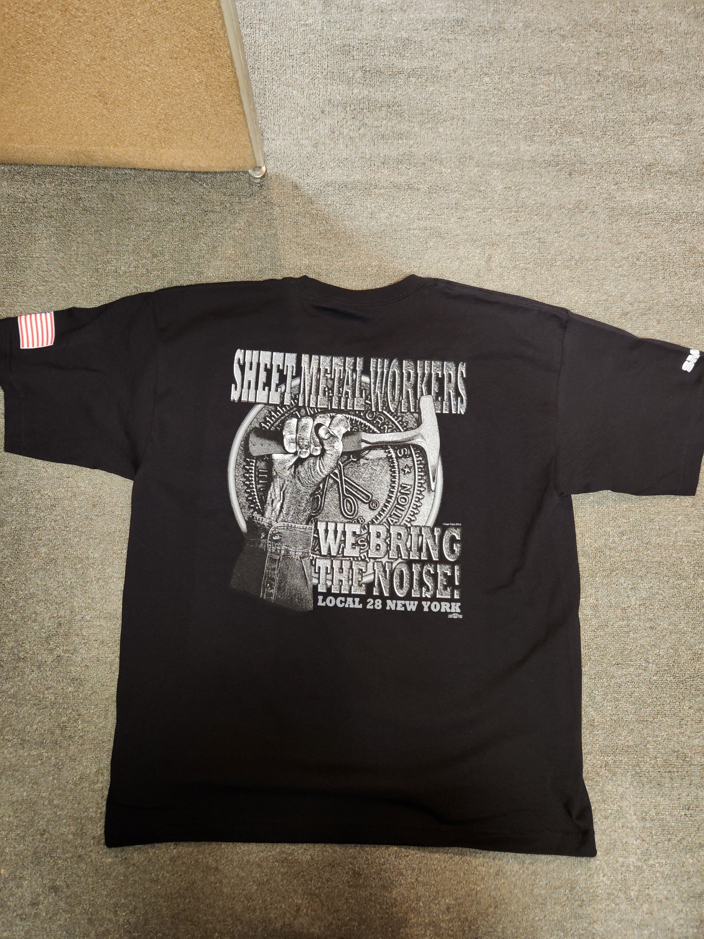 Local 28, “We Bring the Noise” Black T Shirts (Men’s)