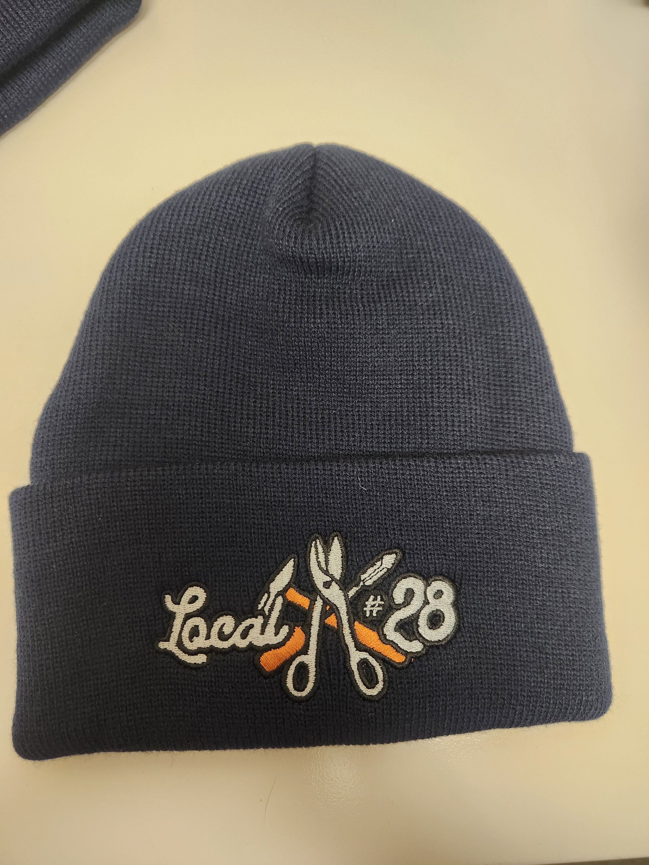 Navy Blue Double sided Smart Local 28 Beanie with Cuff | Sheet Metal ...